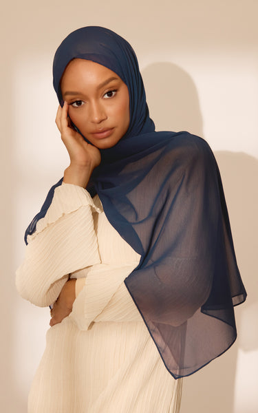 Solid Chiffon BLUE GRANITE Hijab Scarf $17.95 Free Shipping! | CULTURE ...
